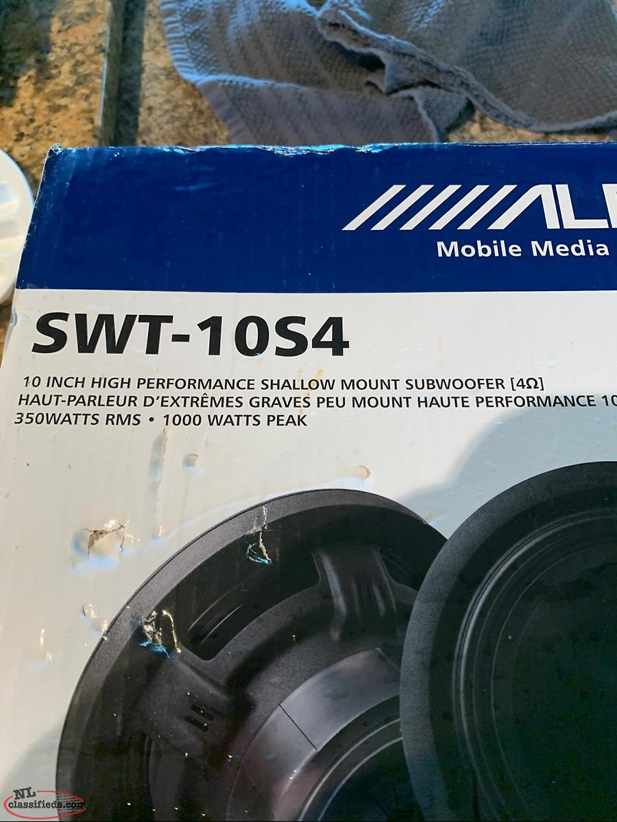Alpine speaker SWT-10S4 - Carbonear, Newfoundland Labrador | NL Classifieds