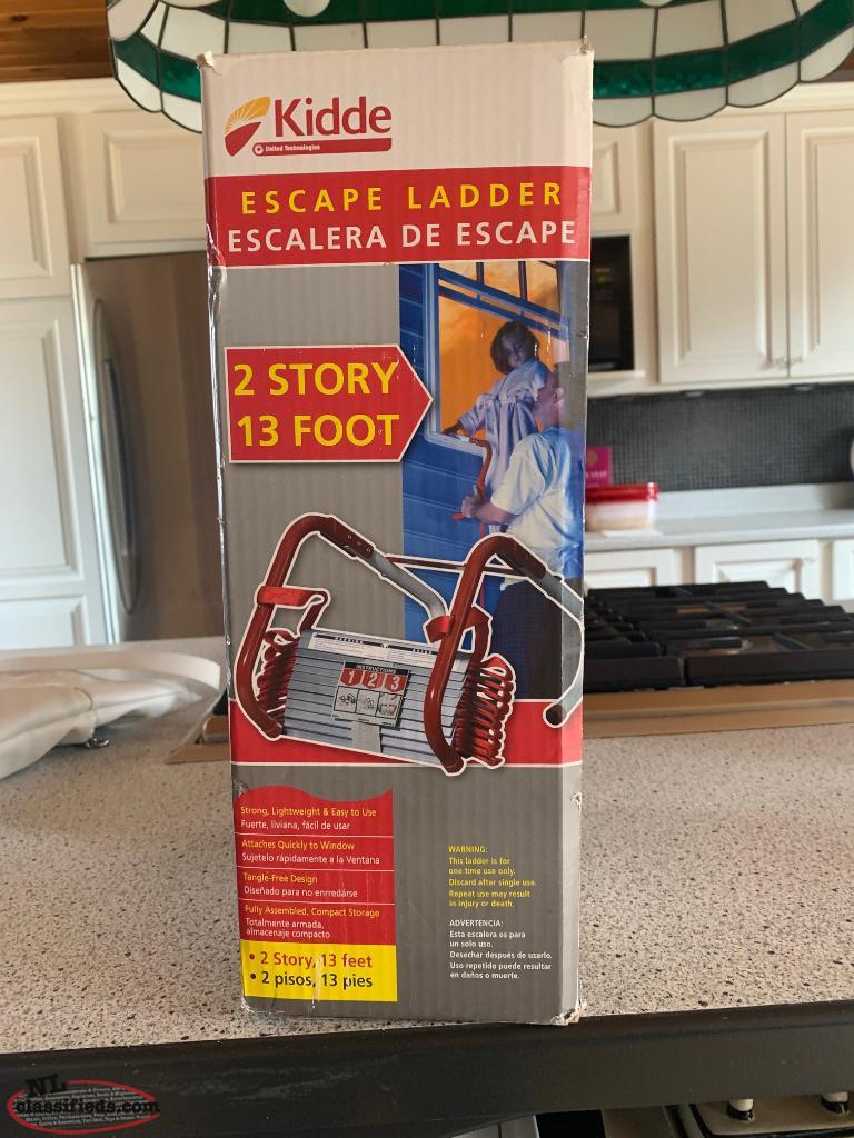 Kidde 2-Story 13 Foot Fire Escape Ladder with Steel Anti-Slip Rungs KL ...