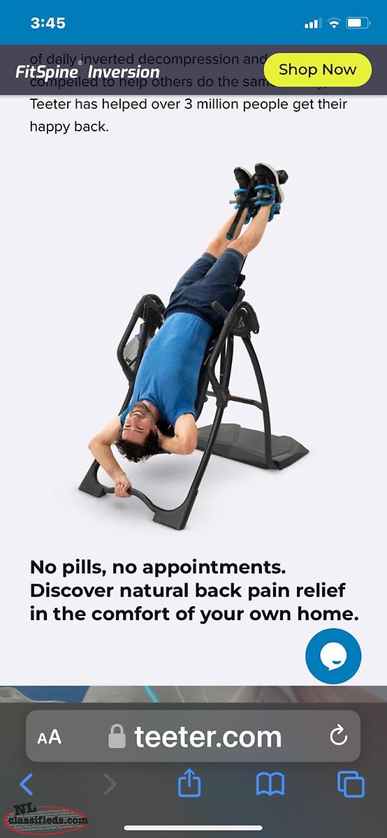 Teeter Inversion Table for Back Issues - St. Johns, Newfoundland ...