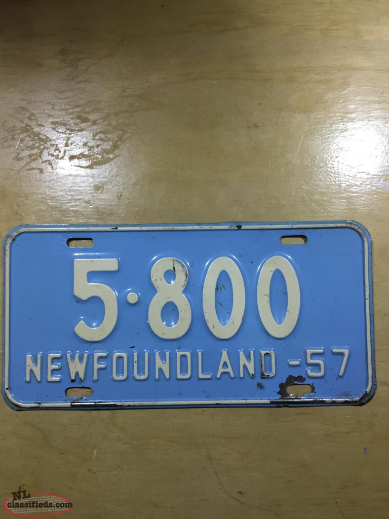 Old Newfoundland License Plates WANTED - St.johns, Newfoundland ...