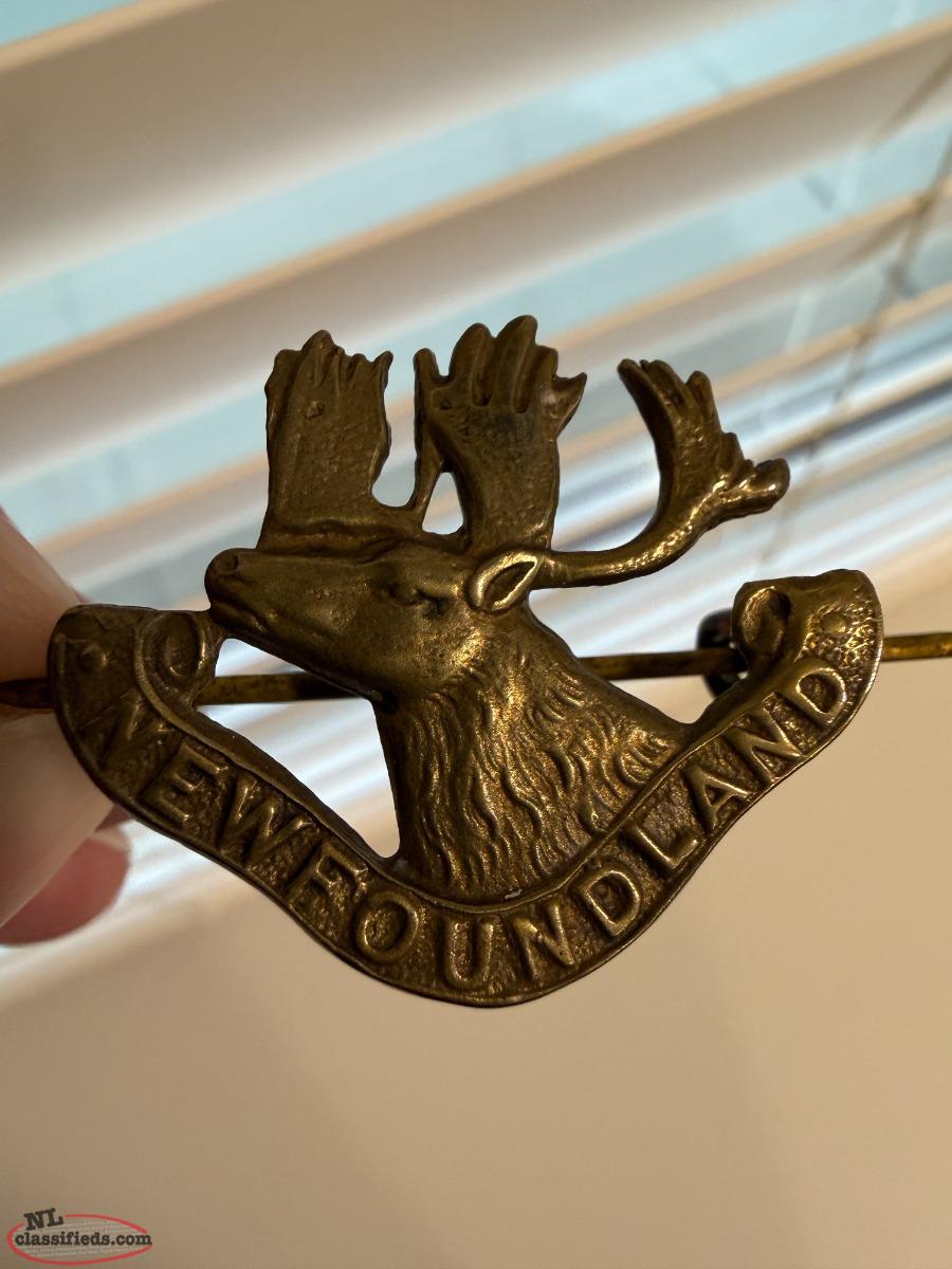 Scarce WW1 Royal Newfoundland Regiment Cap Badge - Paradise ...