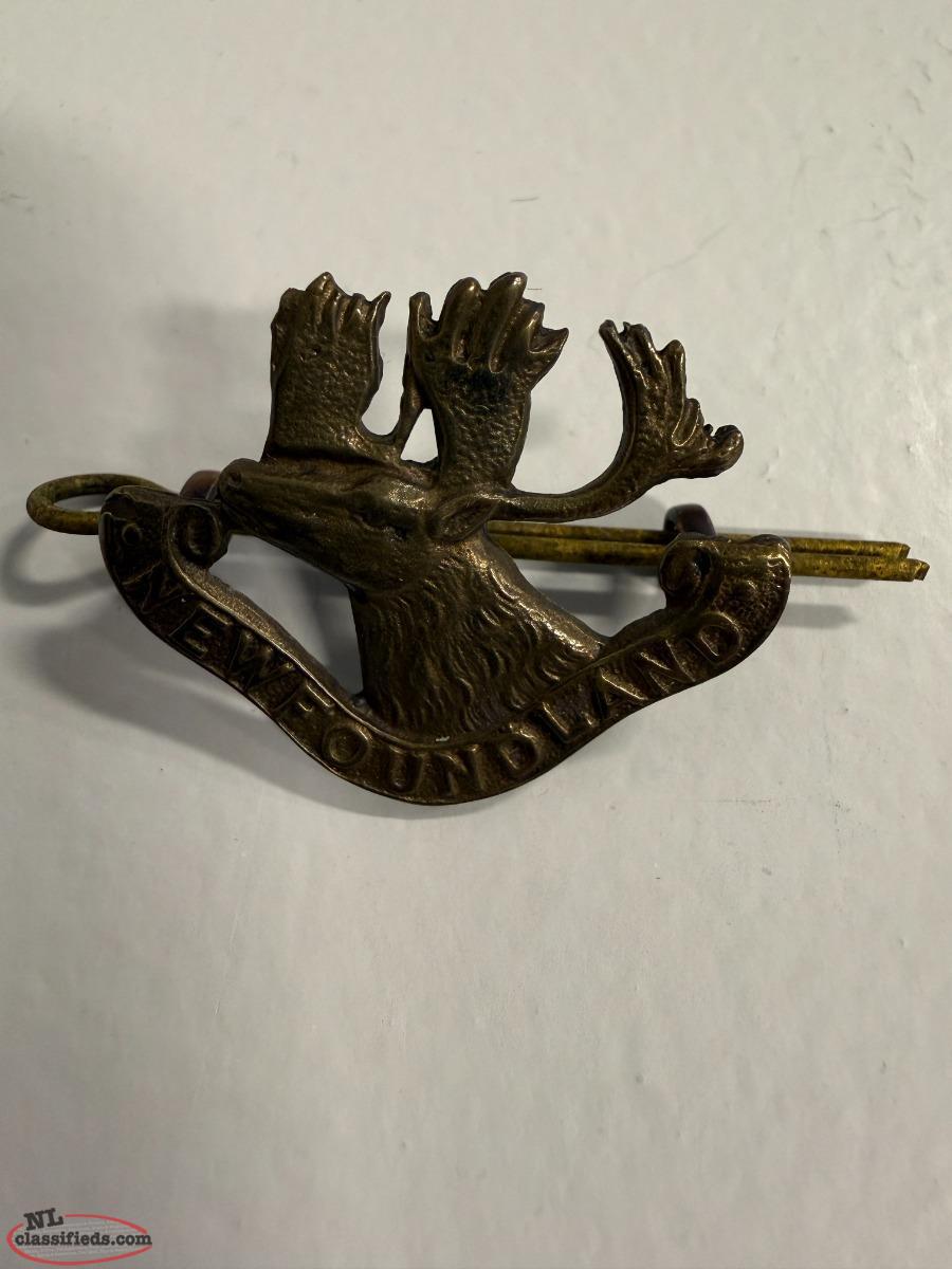 Scarce WW1 Royal Newfoundland Regiment Cap Badge - Paradise ...