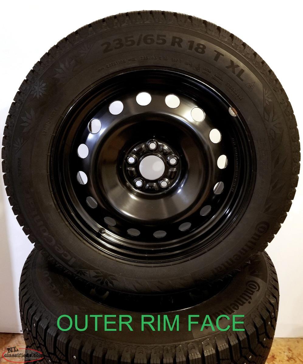4 *NEW* Studded Winter Tires on Steel Rims - Continental IceContact ...