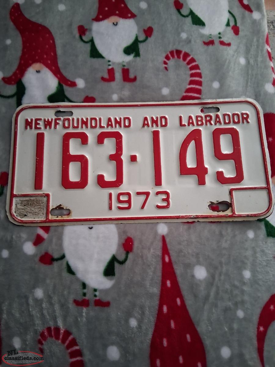 1973 Newfoundland License Plate - Mount Pearl, Newfoundland Labrador ...