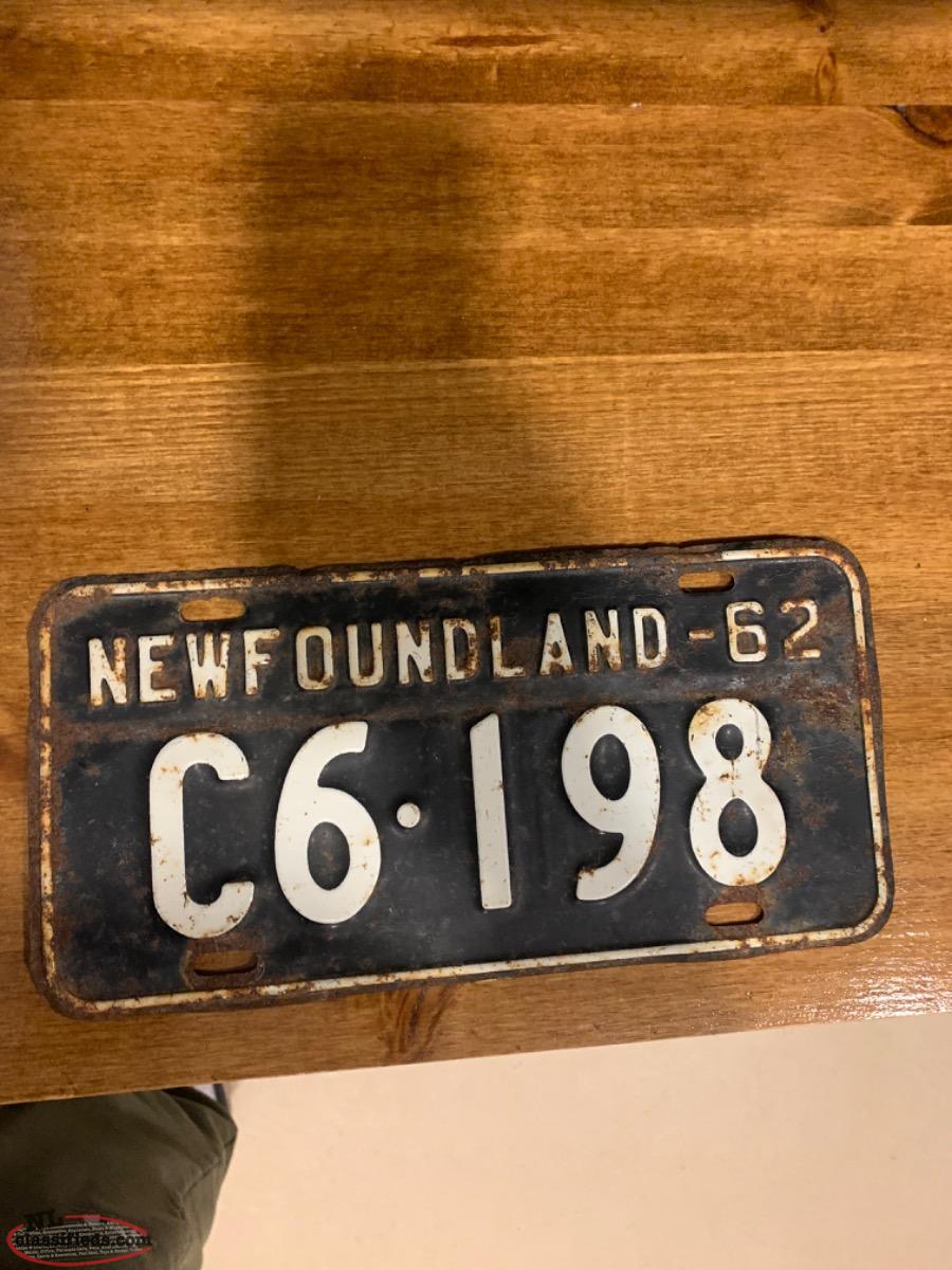 1962 Newfoundland license plate - St.johns, Newfoundland Labrador | NL ...