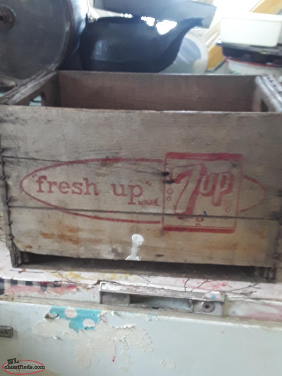 $30 Antique wooden 7Up soda bottle crate. N - Bonavista, Newfoundland ...