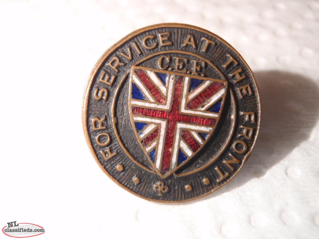 WWI NEWFOUNDLAND / CANADIAN LAPEL BADGE - Grand Falls Windsor ...