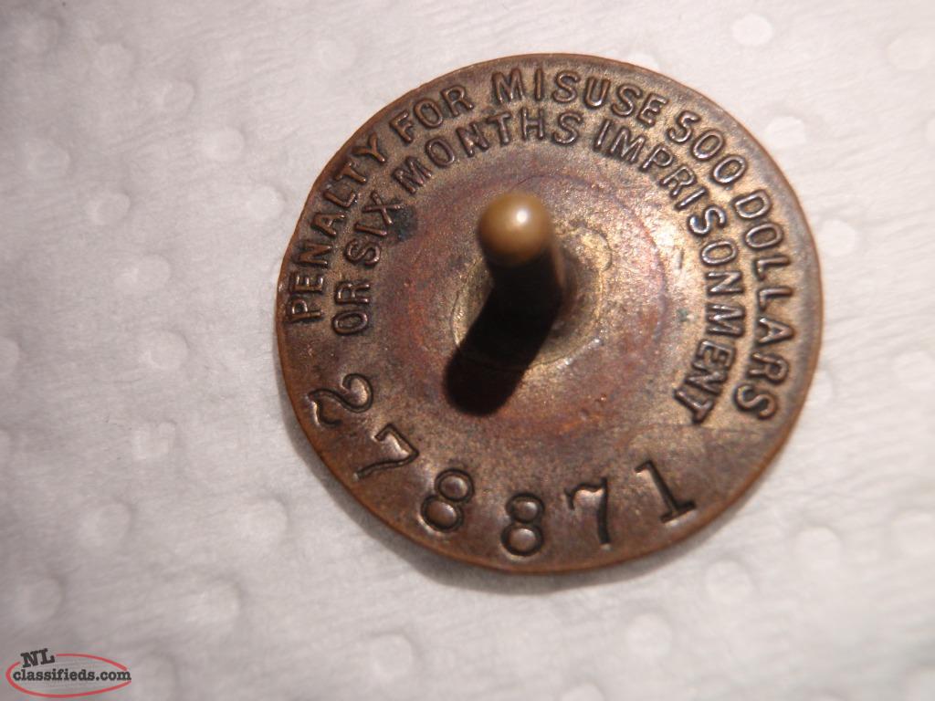 WWI NEWFOUNDLAND / CANADIAN LAPEL BADGE - Grand Falls Windsor ...
