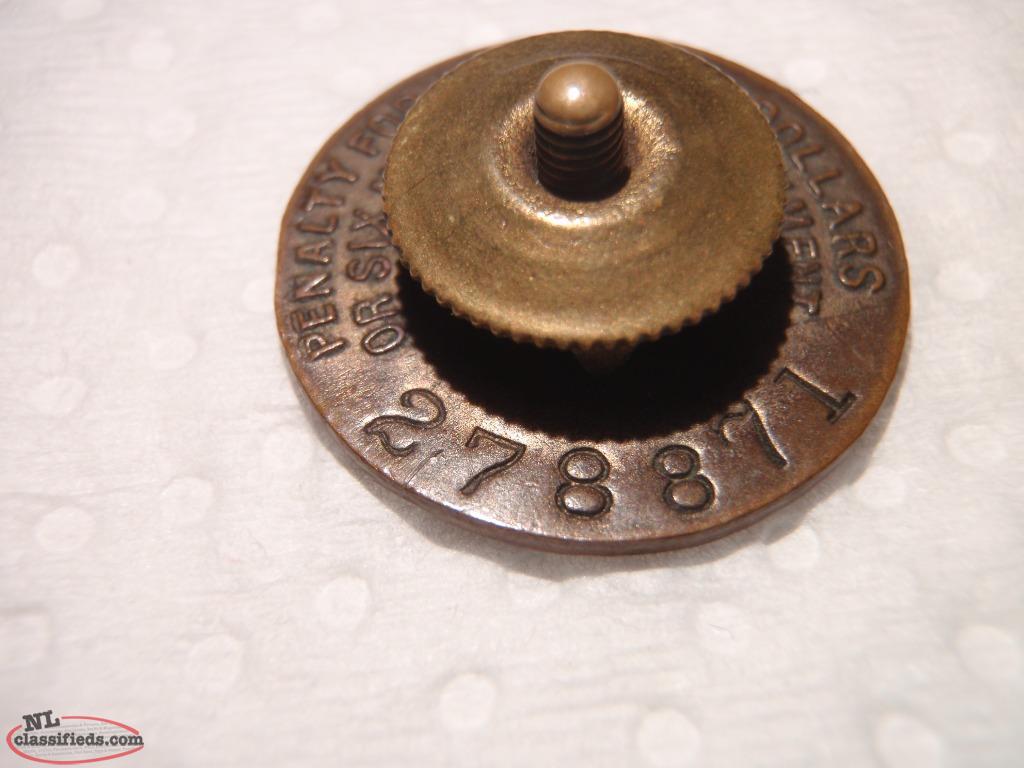 WWI NEWFOUNDLAND / CANADIAN LAPEL BADGE - Grand Falls Windsor ...