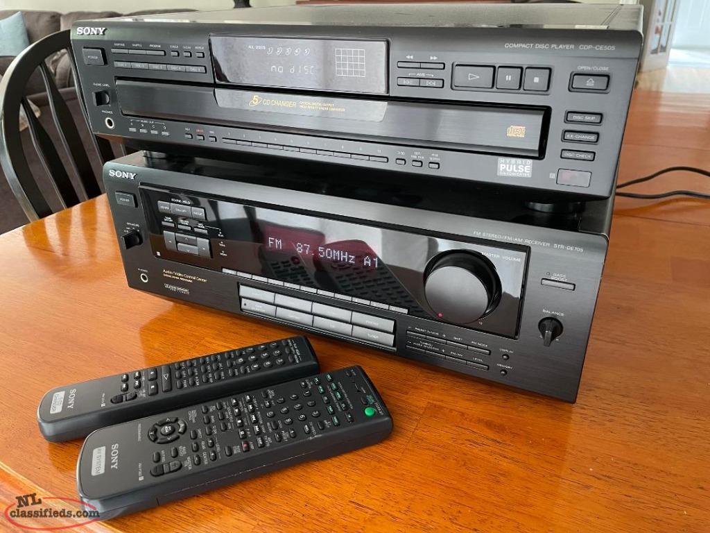 SONY AV RECEIVER w. PHONO & 5 DISC CD PLAYER ~ Mint!!! - Cbs ...