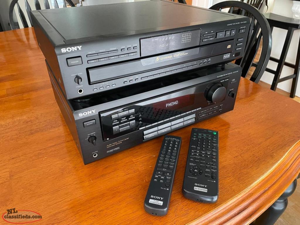 SONY AV RECEIVER w. PHONO & 5 DISC CD PLAYER ~ Mint!!! - Cbs ...